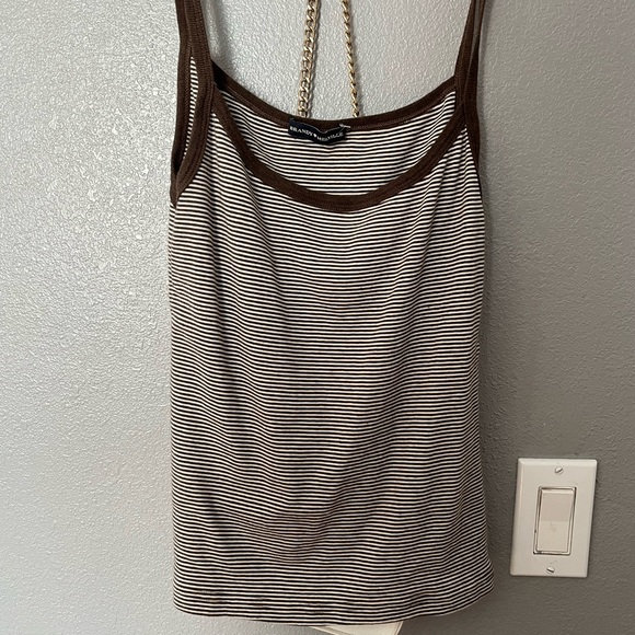 Brandy Melville | Tops | Brandy Melvillie Tank Striped Brown Top | Poshmark